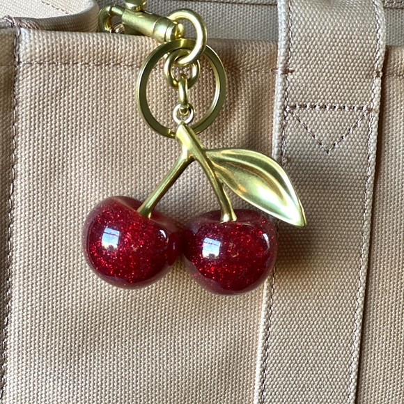 Accessories | Cherry Gold Charm Bag Keys Accessory Viral New | Poshmark
